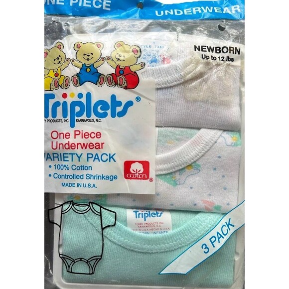 Triplets | Other | Triplets One Piece Newborn Underwear Variety Pack 0 ...